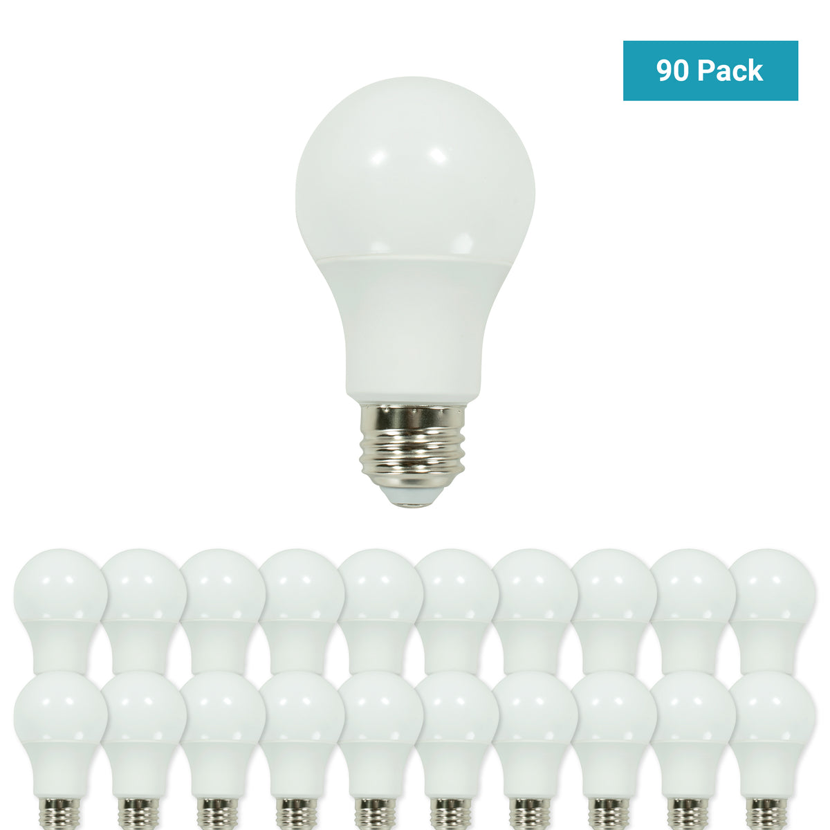 1500 Lumen LED A19 Bulb, 15-Watt, 100-Watt Equivalent E26, 10-Pack