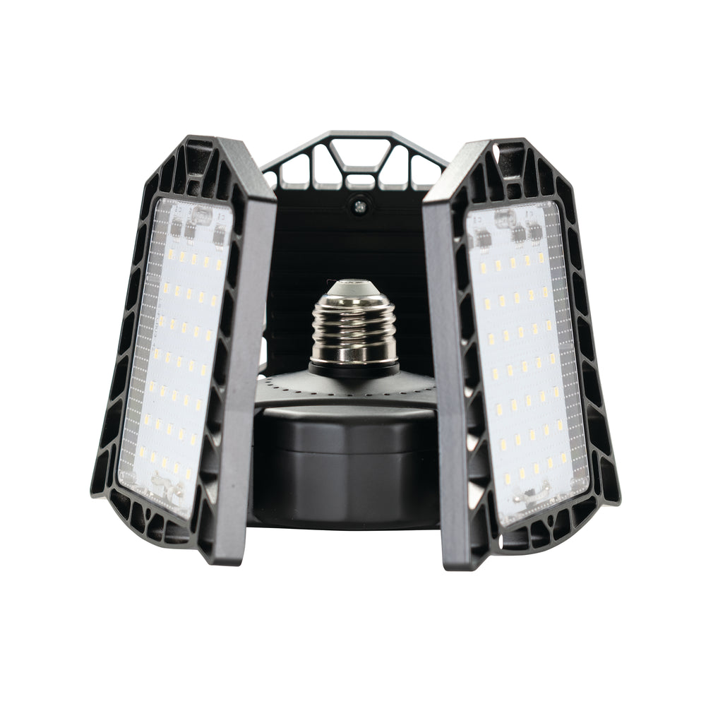LED Garage Light with Adjustable 4-Panel LED Light 80W 10000 Lumen E26 ...