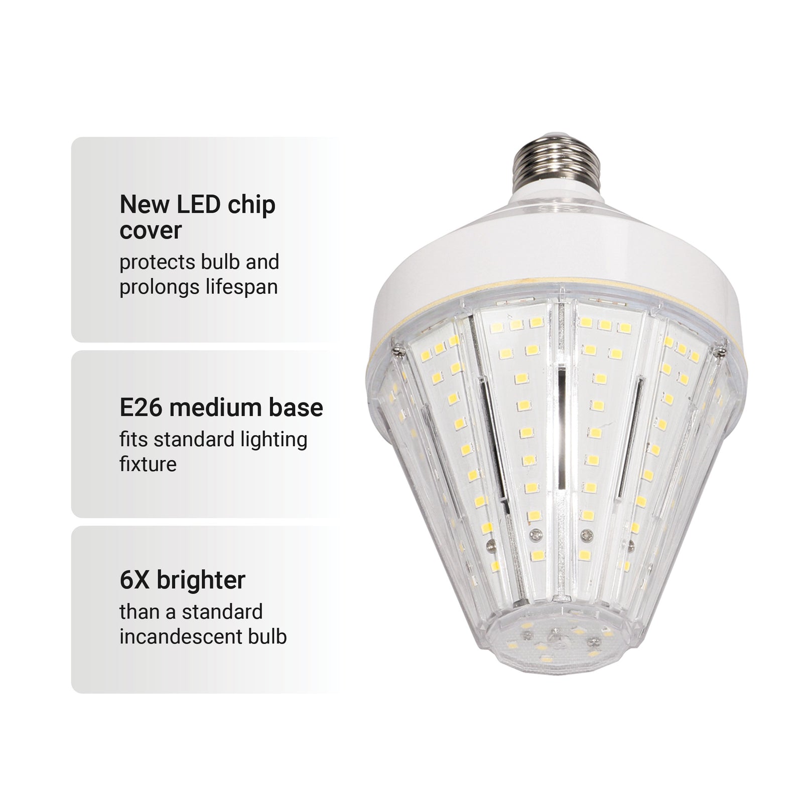 LED Cob Light Bulb 40W 5200 Lumen E26 5000K CCT