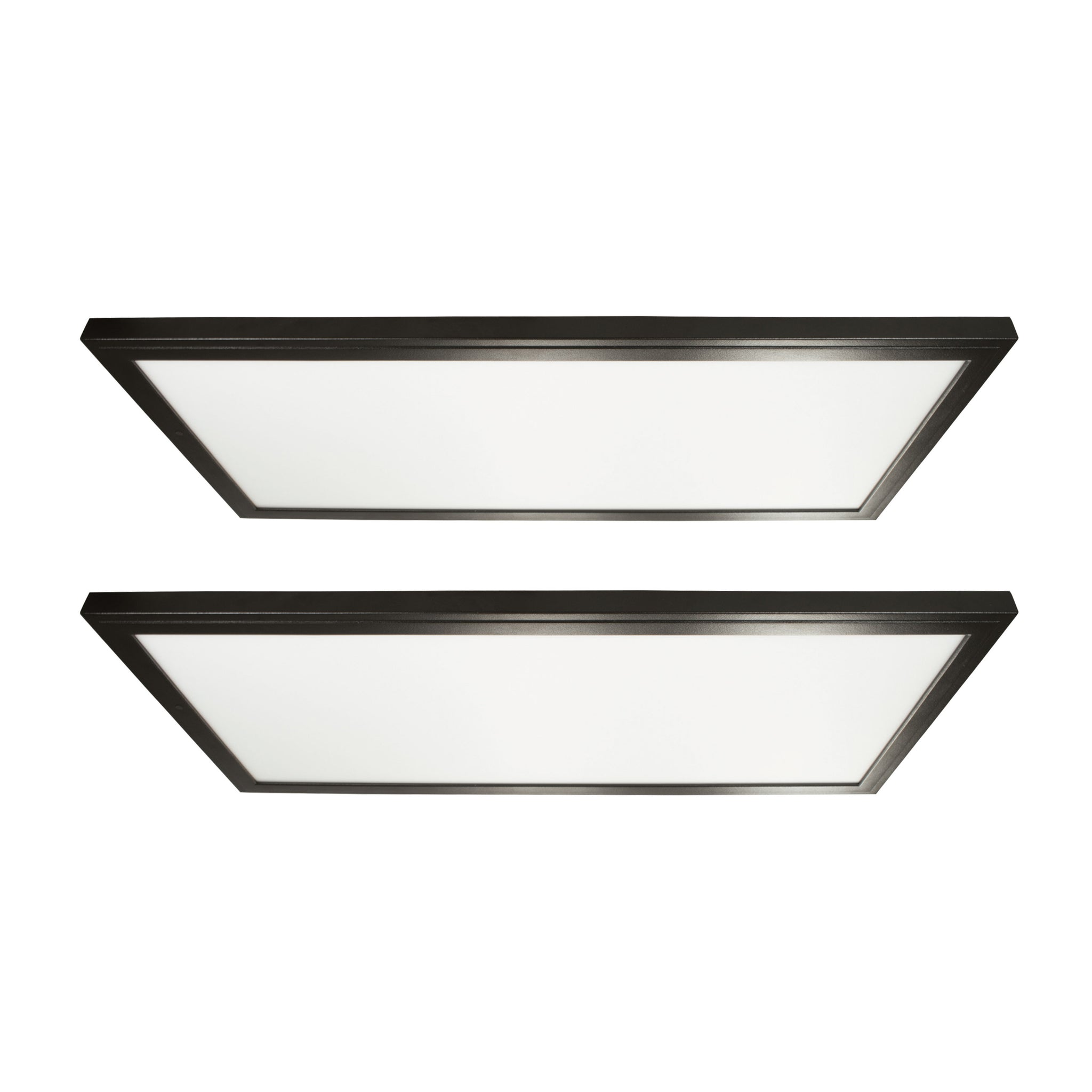 1 ft. x 2 ft. 2550 Lumen LED Flat Panel Light, Bronze/Black/White, 2-P