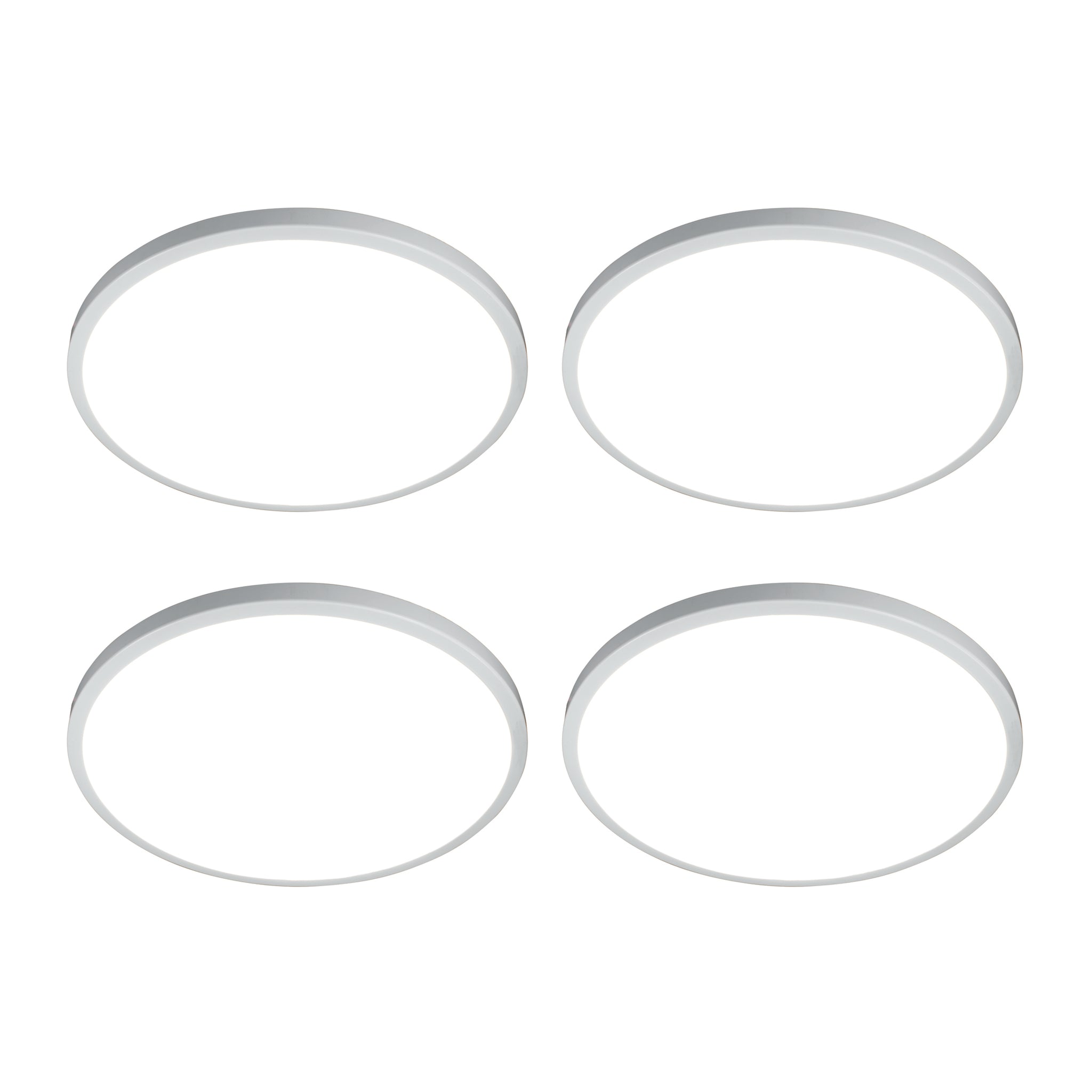 19-inch Round 2400 Lumen LED Backlit Flat Panel Light 5CCT White, 4-Pa
