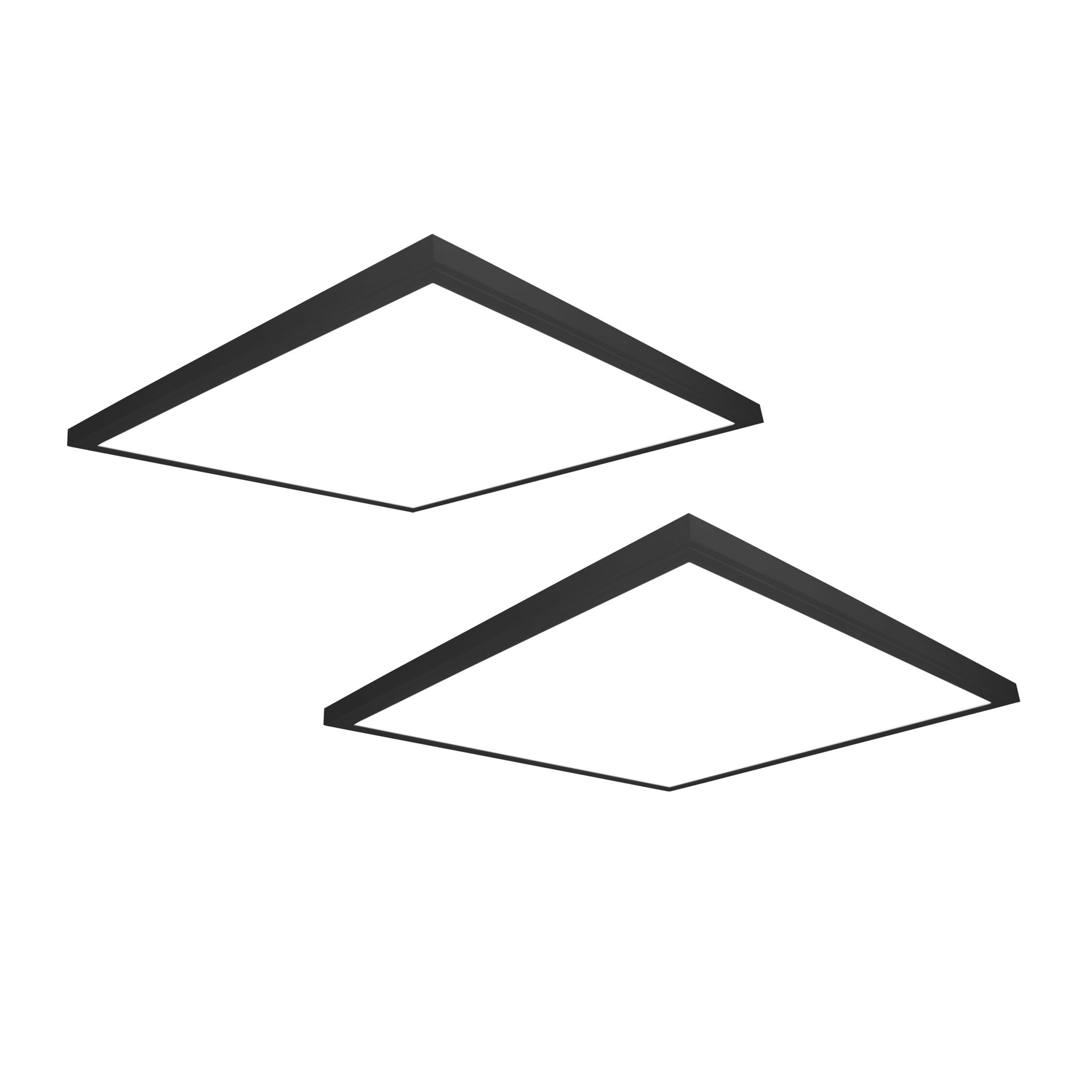 2 ft. x 2 ft. 4200 Lumen LED Flat Panel Ceiling Flush Mount Light, Bla