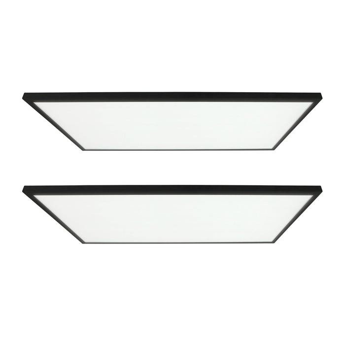 2 ft. x 4 ft. Black 5500 Lumen 3 Power Level LED Flat Panel Light 5CCT