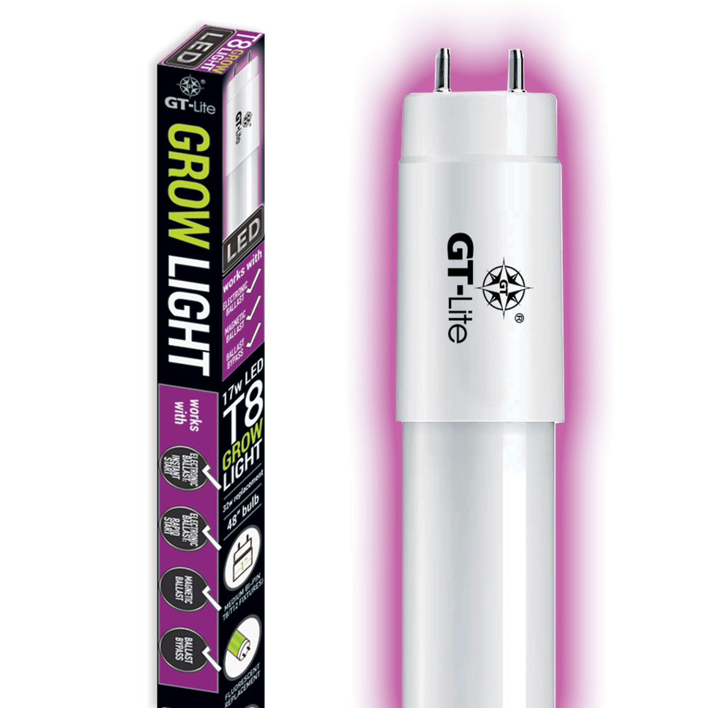 48-inch LED T8 Bulb Grow Light, Type A+B Electronic Ballast Compatible