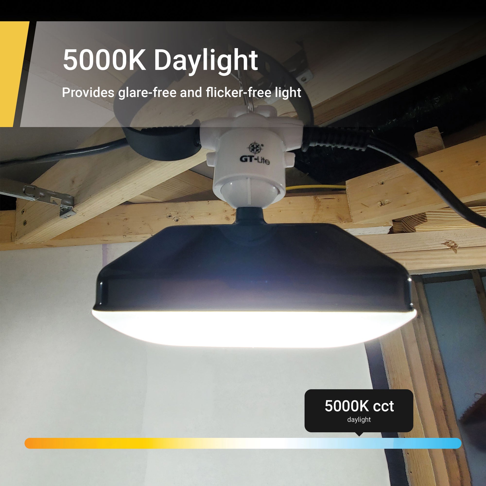 Linkable 50ft LED Construction String, String Work Light 7500 Lumen 5 ...