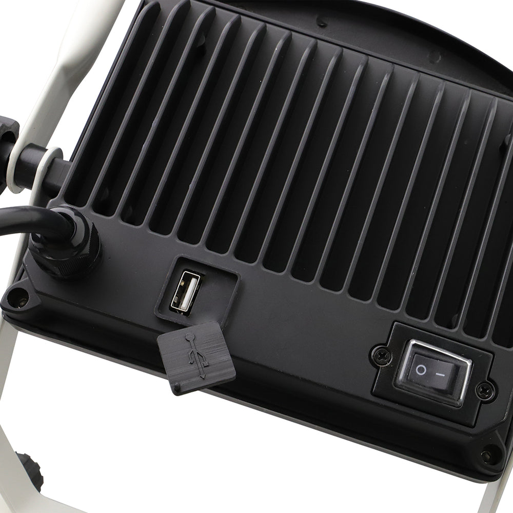Corded LED Work Light with USB 5000 Lumen 50W