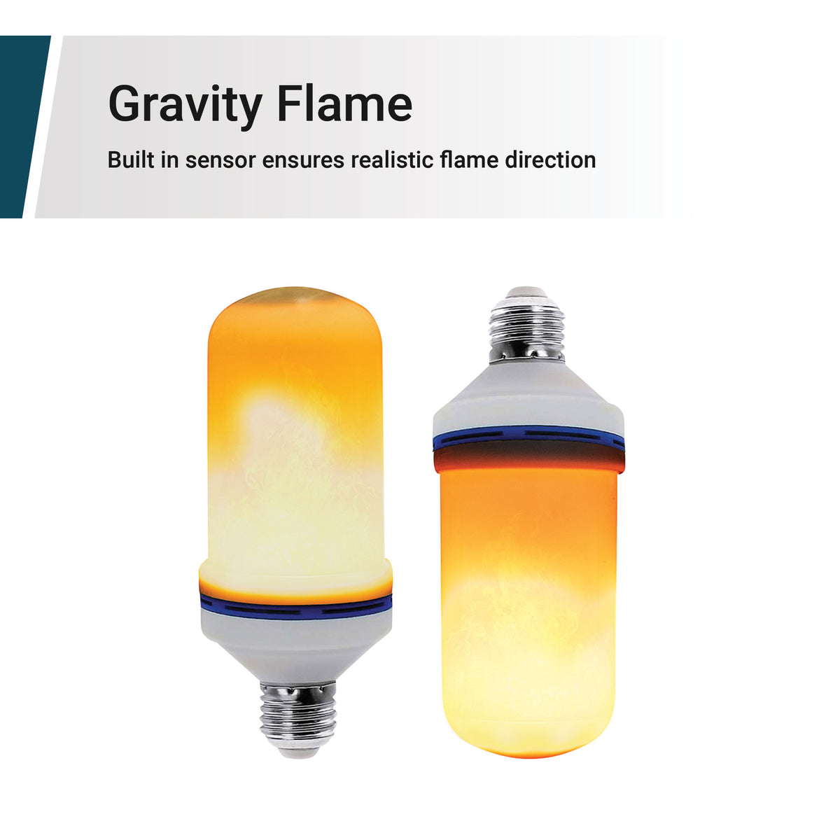 2-Pack LED Orange Flame Bulbs 4.5W