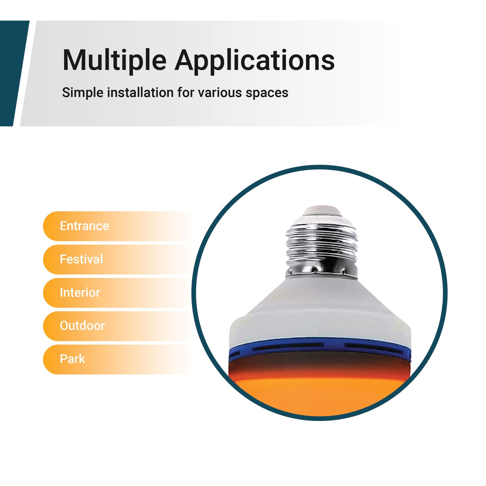 2-Pack LED Orange Flame Bulbs 4.5W