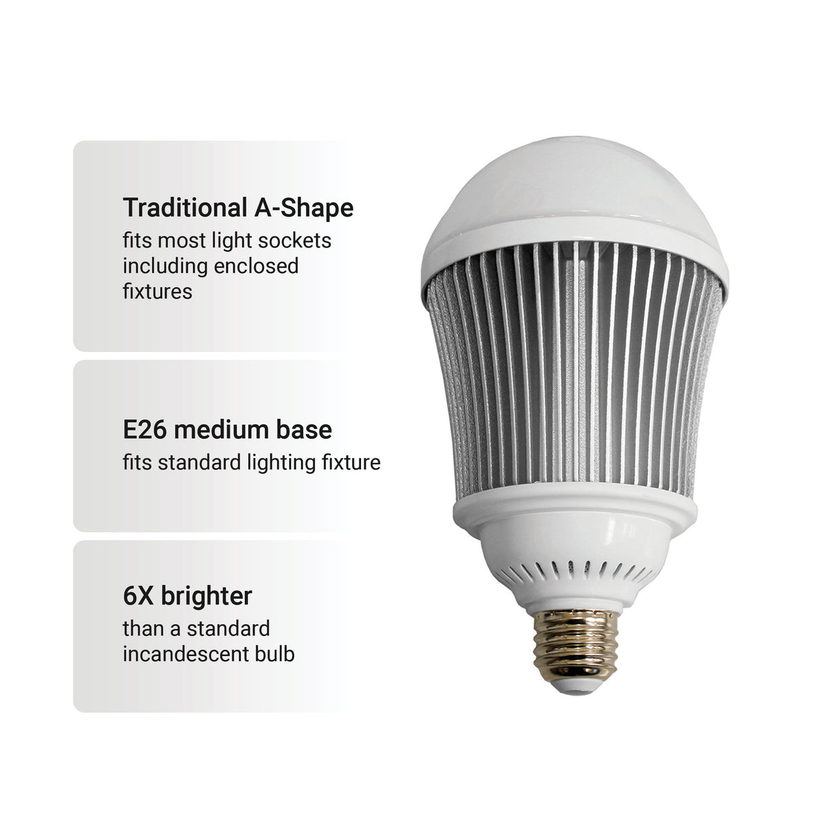 LED A-line Bulb 50W 5000 Lumen E26 5000K CCT