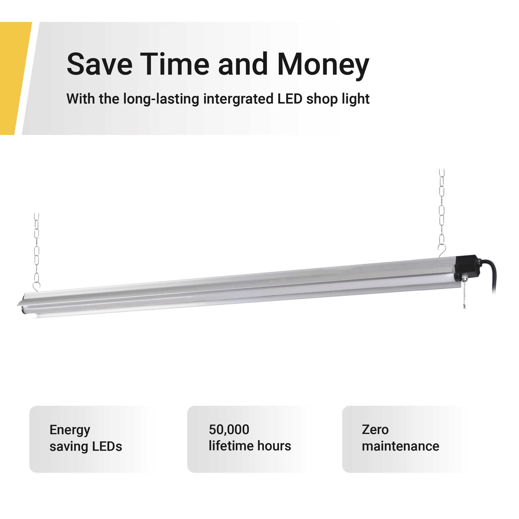 Linkable LED Shop Light 5000 Lumen 55W, 4ft