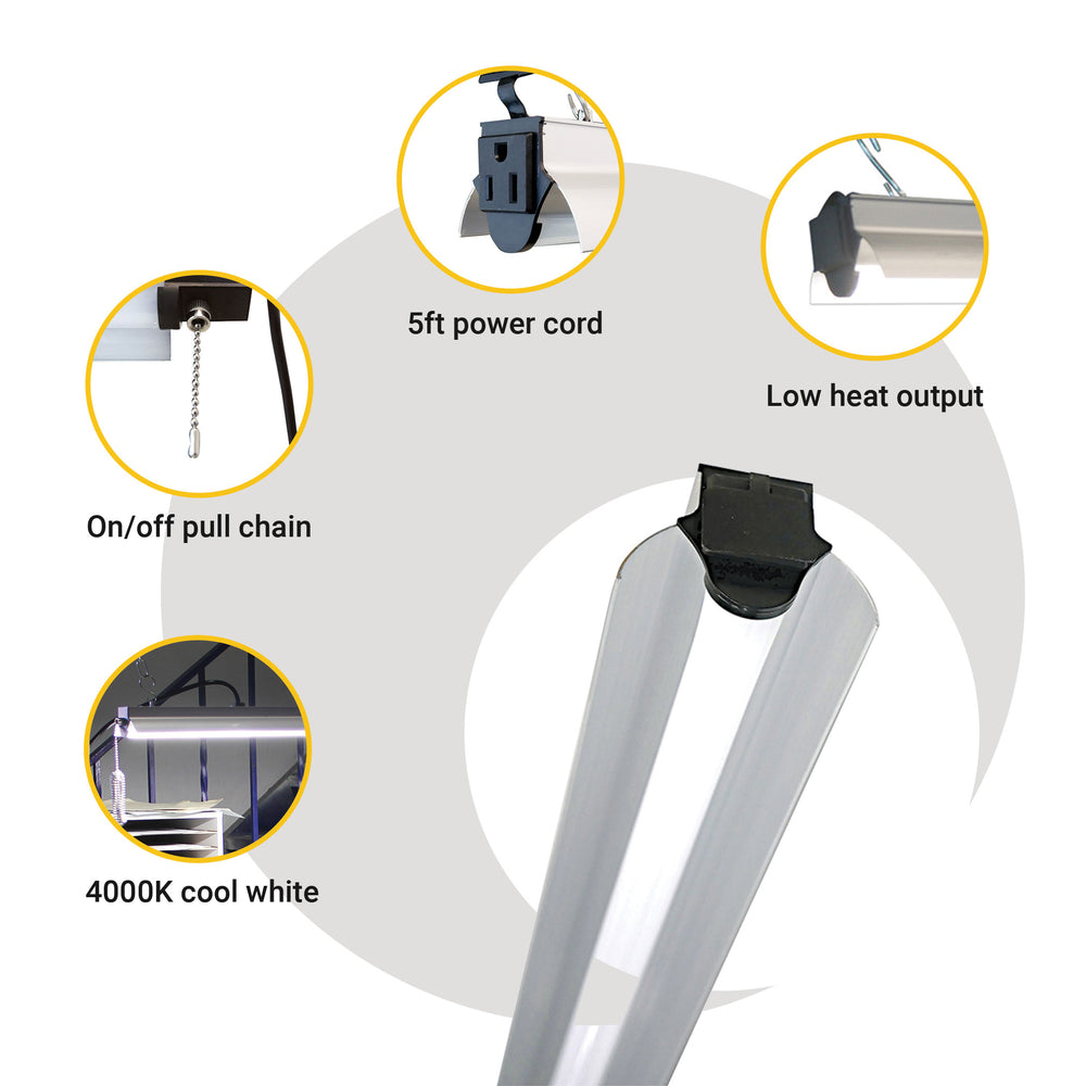 Linkable LED Shop Light 5000 Lumen 55W, 4ft