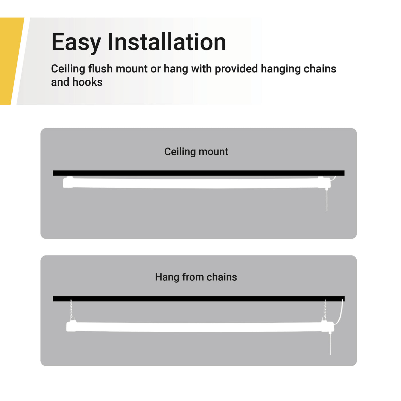 LED 4ft Shop Light 10,000/5000 Lumen 105W Linkable